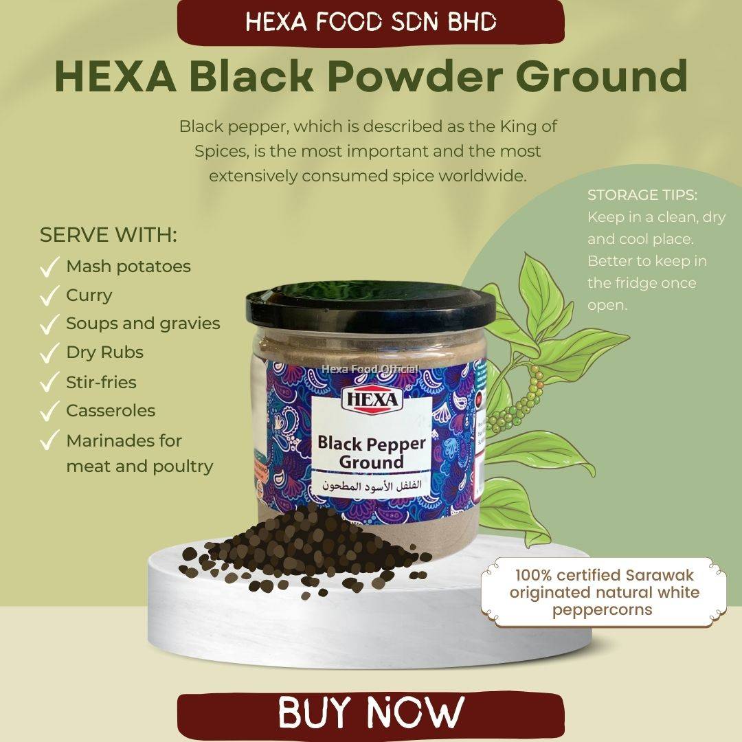 Buy High Quality Sarawak Black Pepper Whole Online / Hexa Food